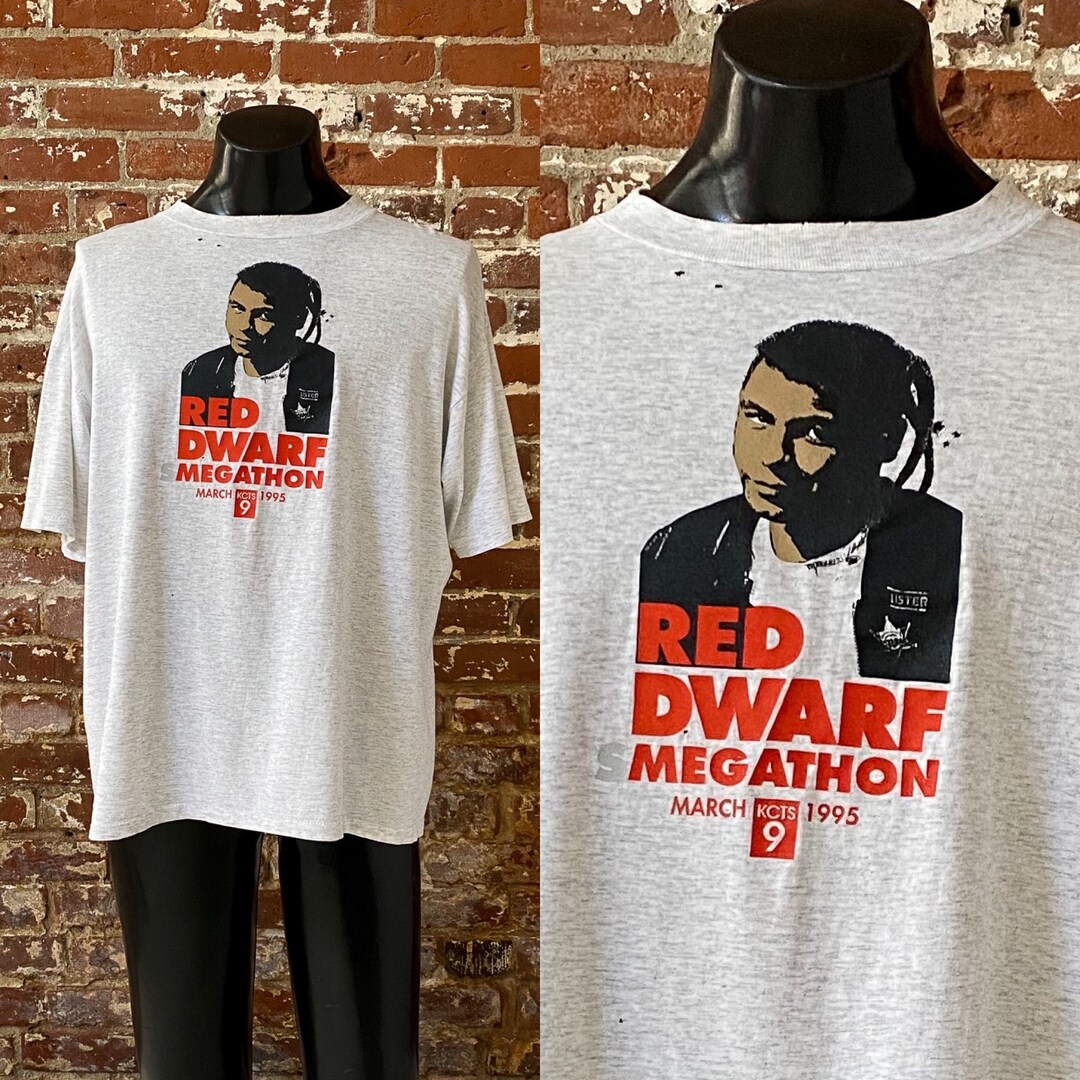 90s Red Dwarf Smegathon KCTS 9 Graphic T-shirt. Vintage 1995 Heather ...