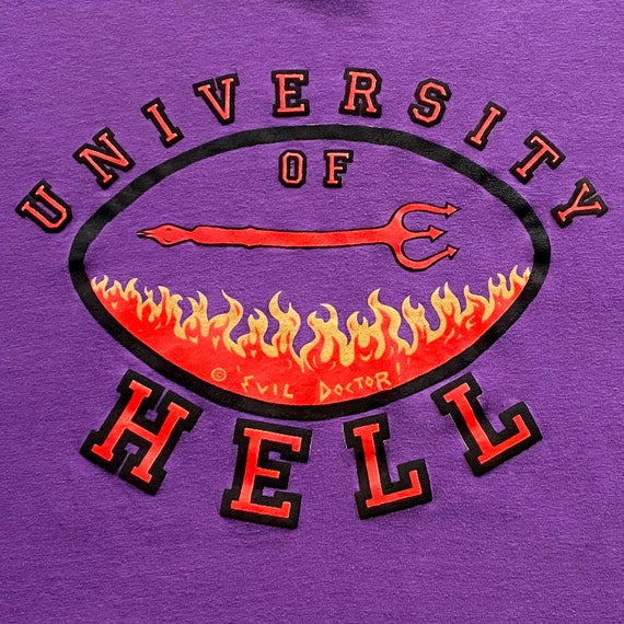 80s 90s University Of Hell Evil Doctor T-Shirt. Vinta… - Gem