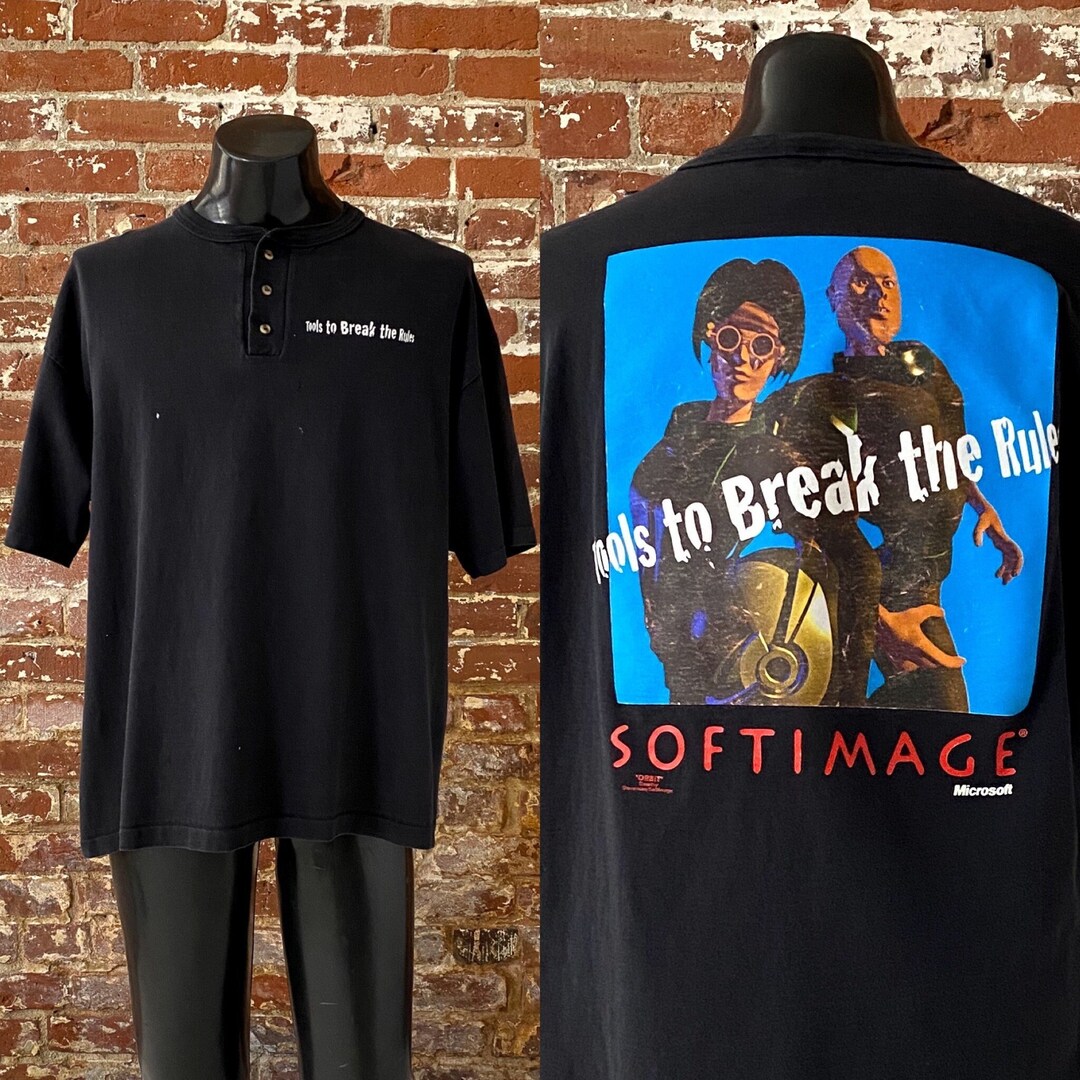 90s Microsoft “tools to Break the Rules” Softimage Tech T-shirt ...
