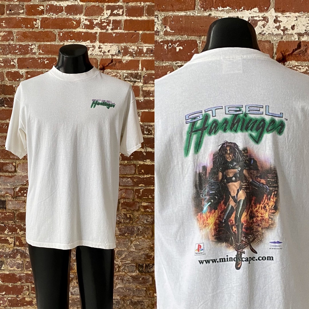 90s Steel Harbinger Playstation Video Game Promo T-shirt. Vintage 1996 ...