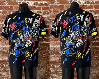 Vintage 90s Wild Oats Lightning All Over Print Graphic T Vintage 90s Wild Oats Lightning All Over Print Graphic T