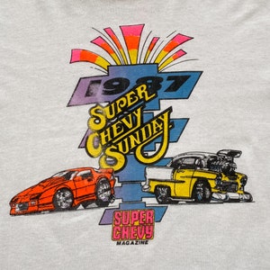 80s Super Chevy Sunday Graphic T-shirt. Vintage 1987 Super Chevy ...