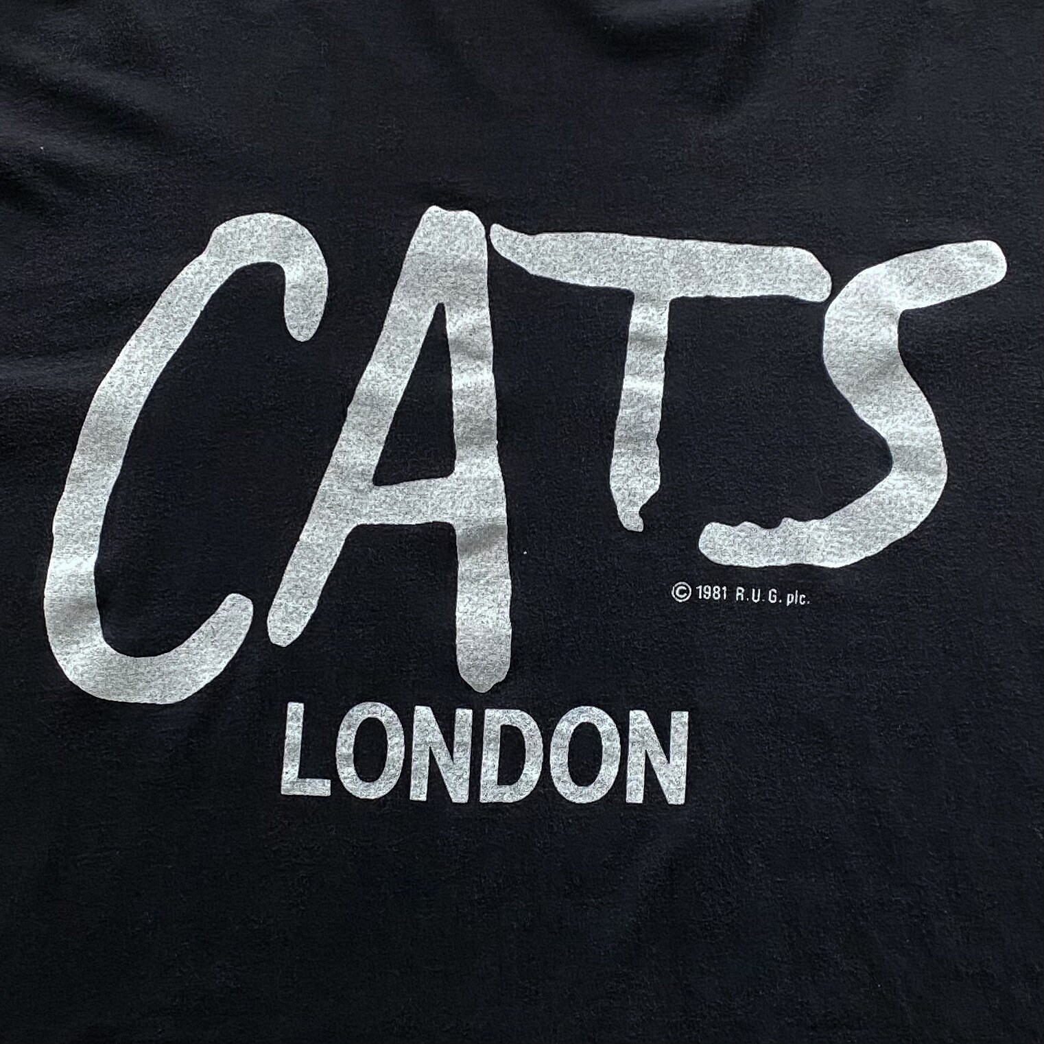 80s Cats London Musical Promo T-Shirt. Vintage 1980s Cats London ...