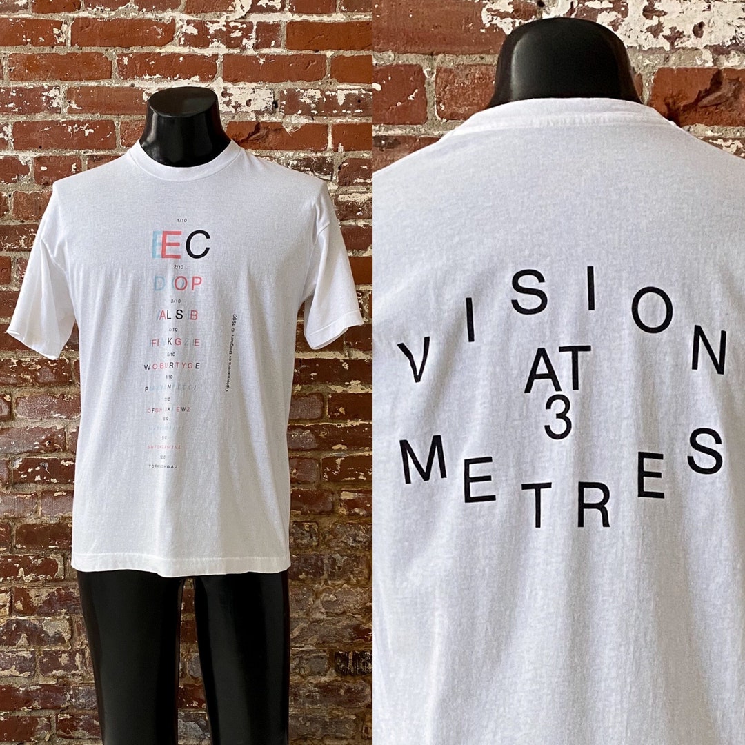 90s Optometrist Optomatters Cv Belgium Vision Matters Eye Chart T-shirt ...