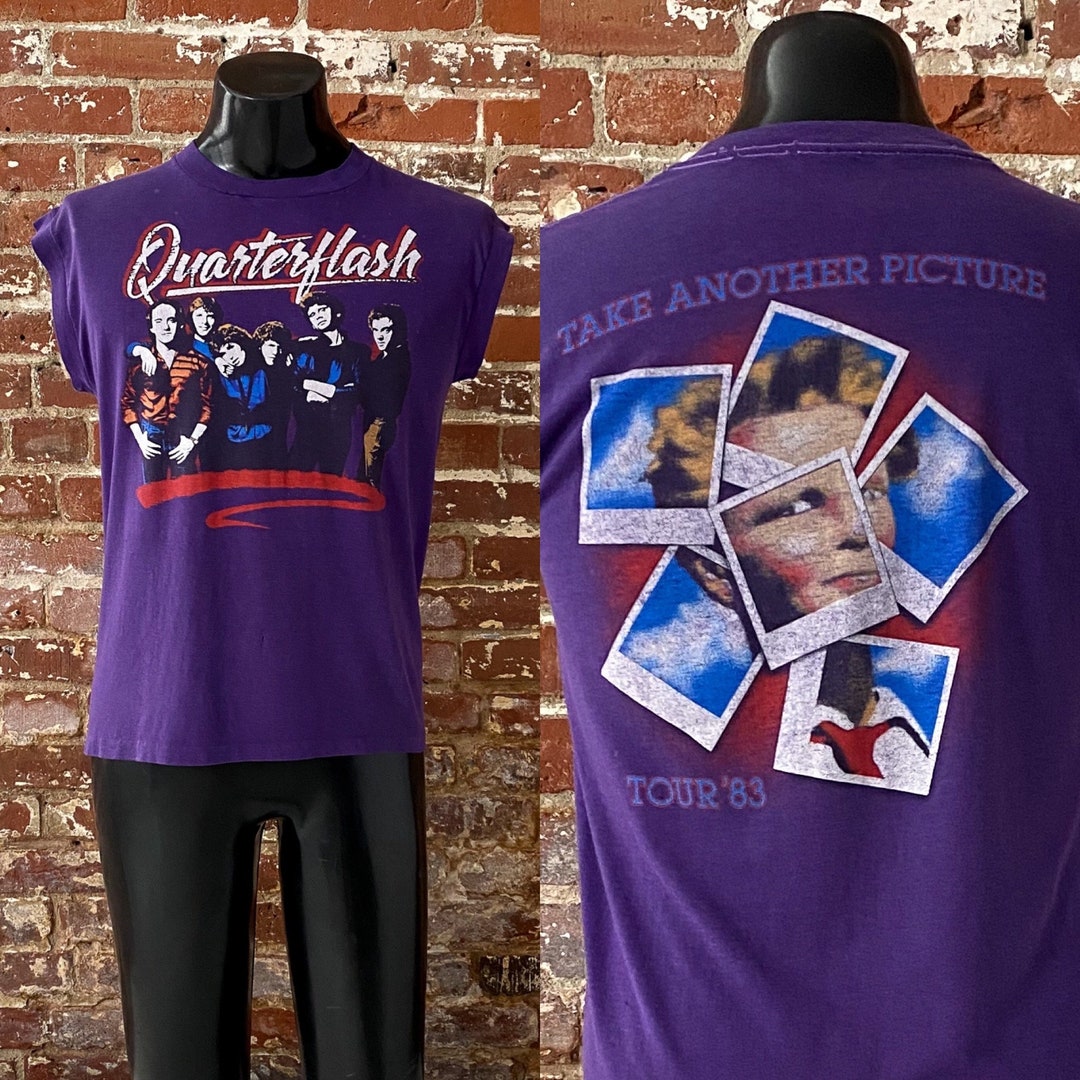 1983 Quarterflash Take Another Picture Tour T-shirt. Vintage 80s Quarterflash Purple Box Tee ...