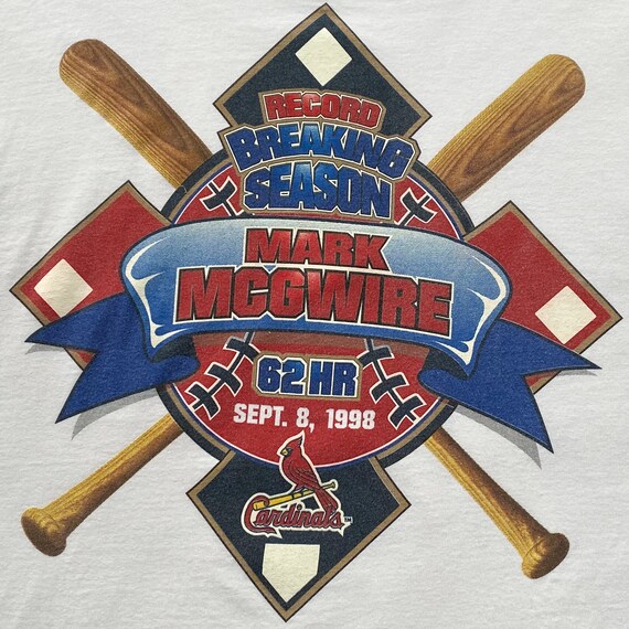 90s Mark Mcgwire Record Breaking Season 62HR T-Shirt.… - Gem