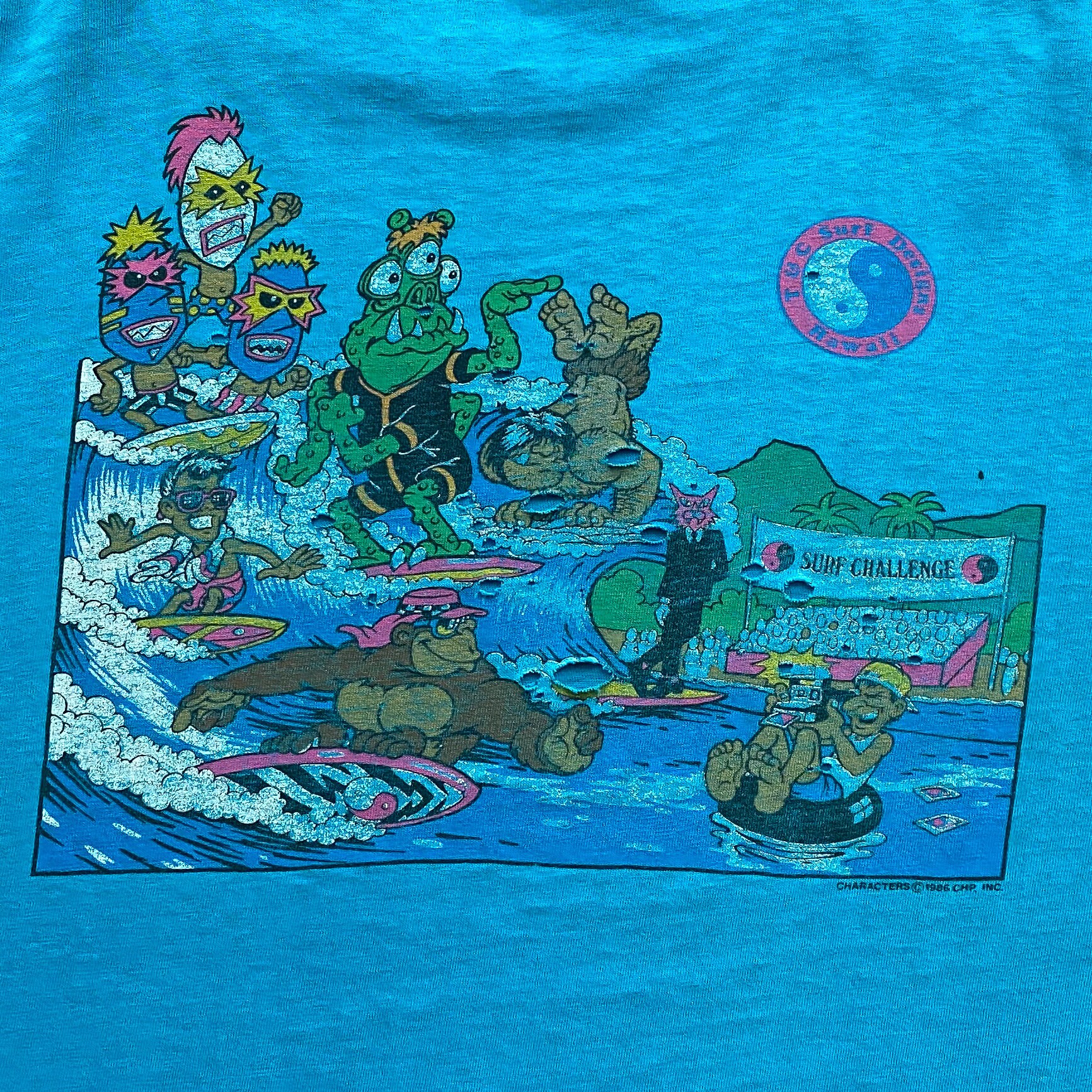 80s Thrashed T&C Surf Designs Hawaii T-shirt. Vintage 1986 T - Etsy