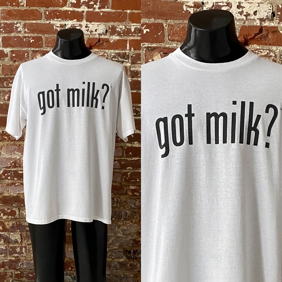 90s Got Milk? Graphic T-shirt. Vintage 1990s Got Milk? Dairy Industry Propaganda Tee. Single ...