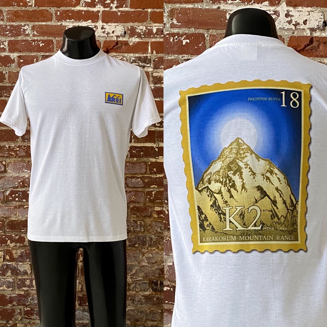 90s REI K2 Pakistan Rupee Postage Stamp T-shirt. Vintage 1990s REI ...