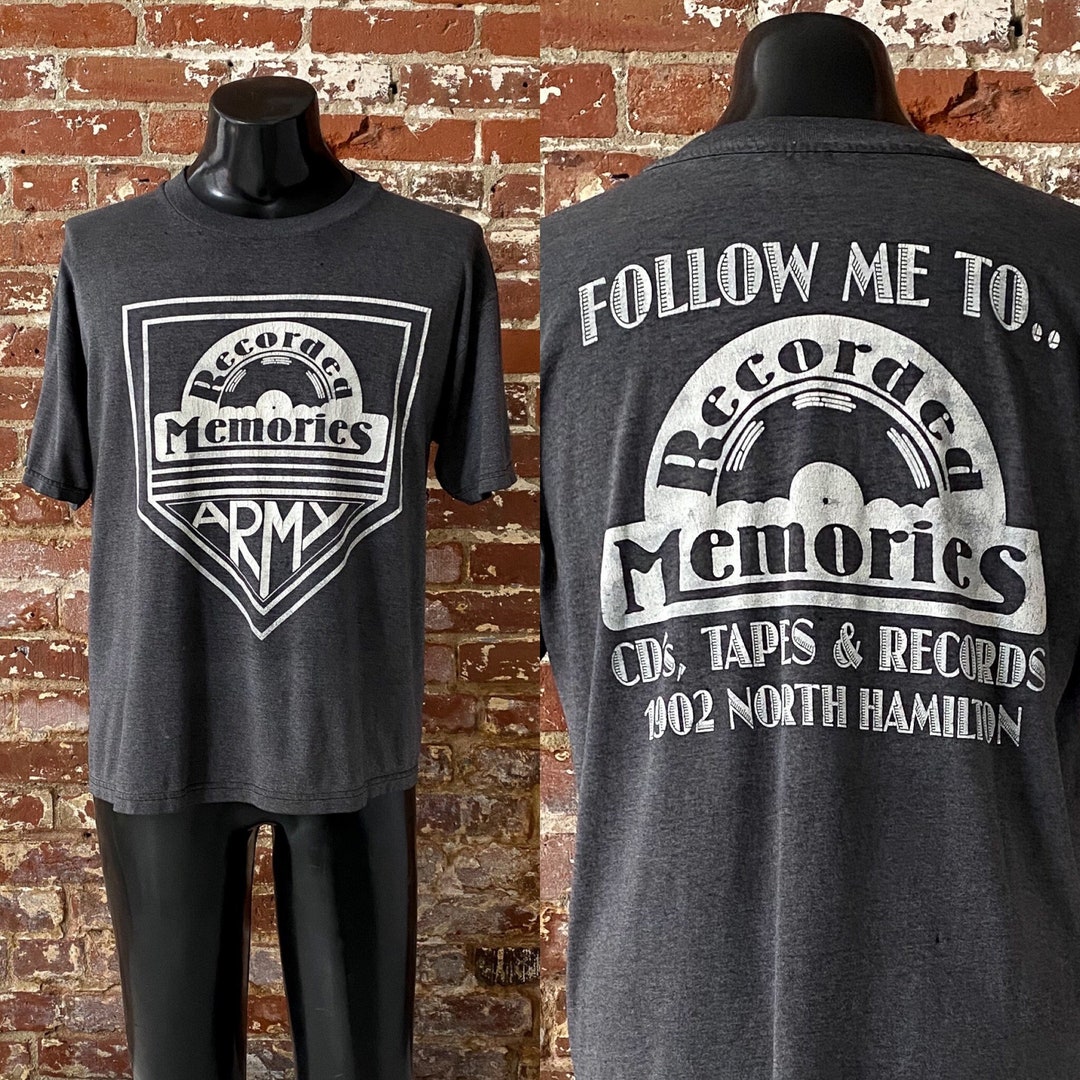 90s Recorded Memories Cd's, Tapes & Records Store T-shirt. Vintage ...