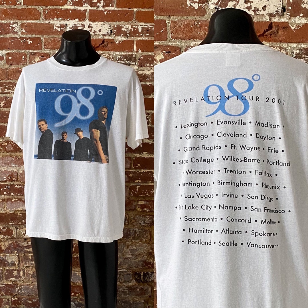 2001 98 Degrees Revelation Tour T-shirt. Vintage Early 00s 98 Degrees ...