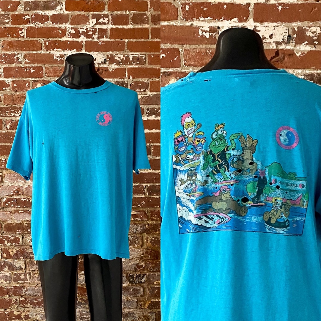 80s Thrashed T&C Surf Designs Hawaii T-shirt. Vintage 1986 T and C Surf ...