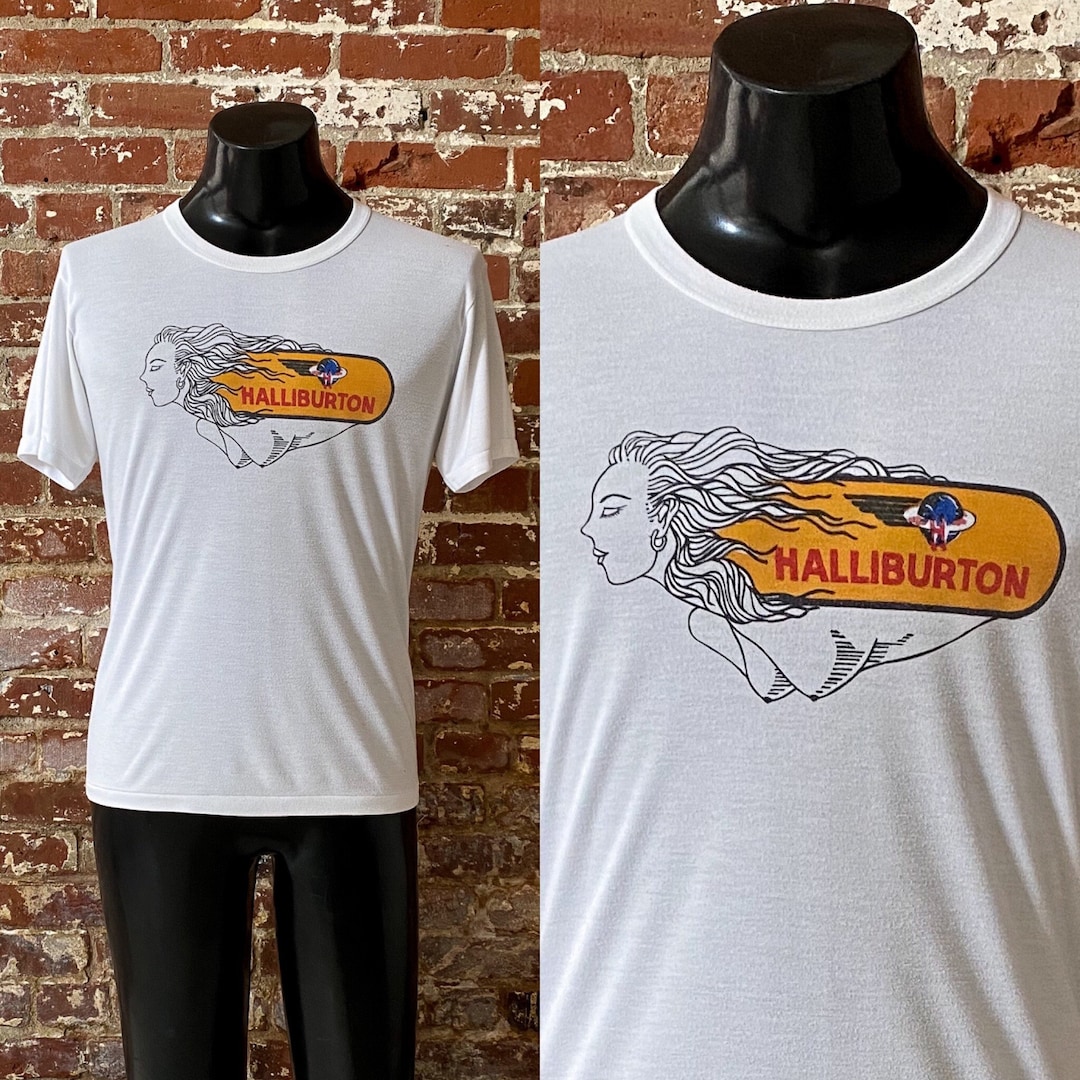 70s Halliburton Figurehead Graphic Ringer T-shirt. Vintage 1970s Busty ...