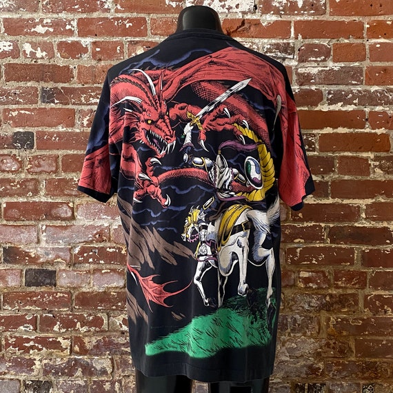 1993 Liquid Blue Knight Battling Fire Breathing Drago… - Gem