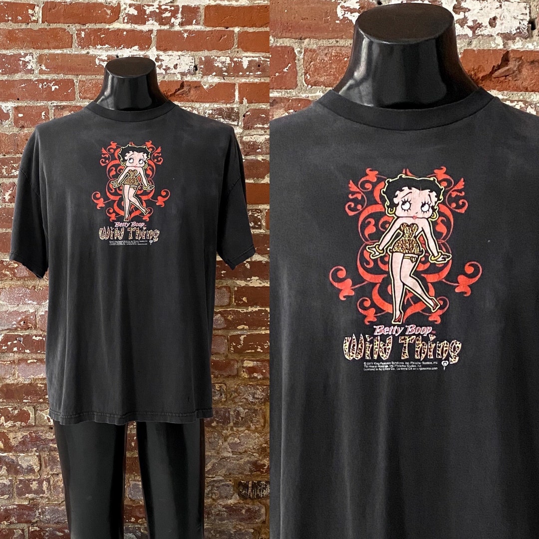 2001 Betty Boop Animal Print Wild Thing T-shirt. Vintage 00s Faded ...