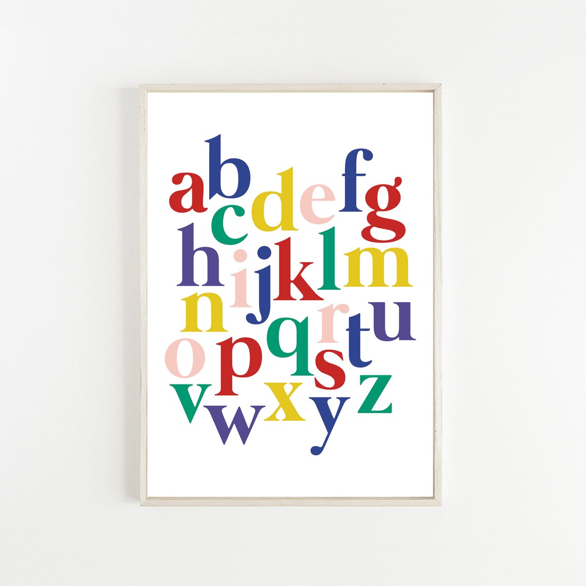 Colorful Alphabet Print Primary Color Alphabet Letters ABC - Etsy