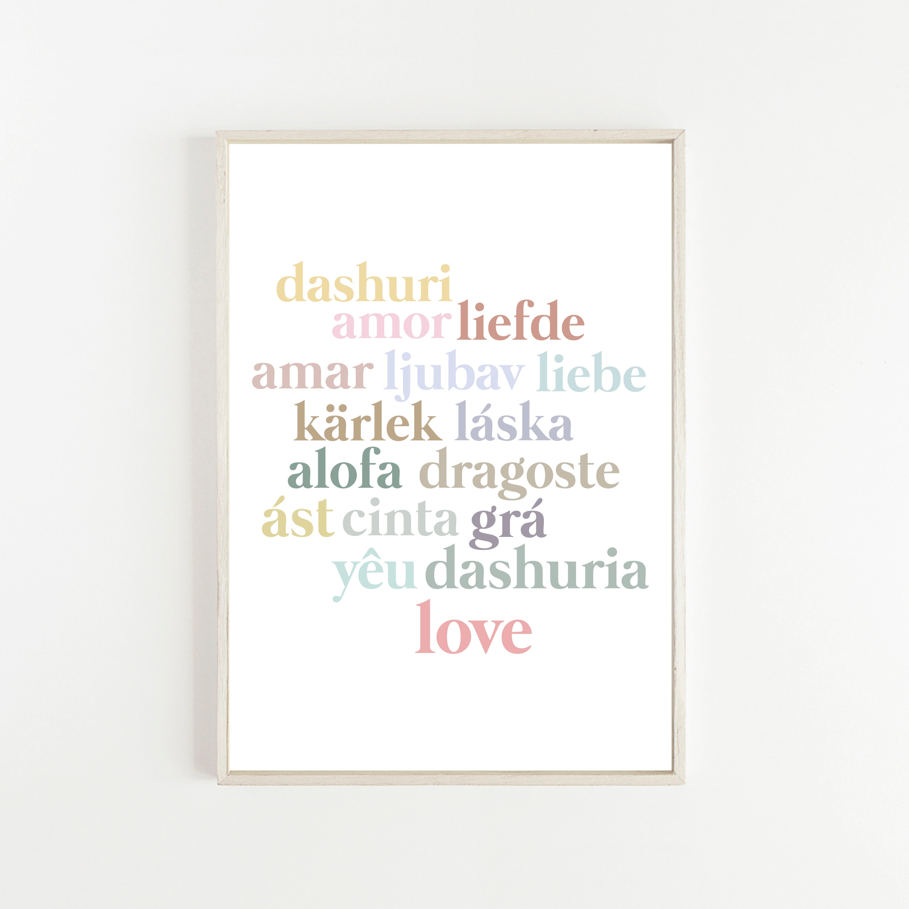 Love Languages Art Print International Love Art Love Quotes | Etsy