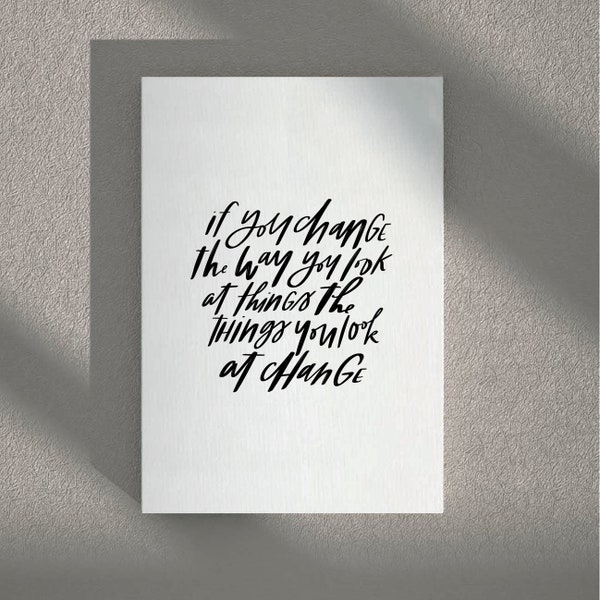 Hand Lettered Quote - Etsy