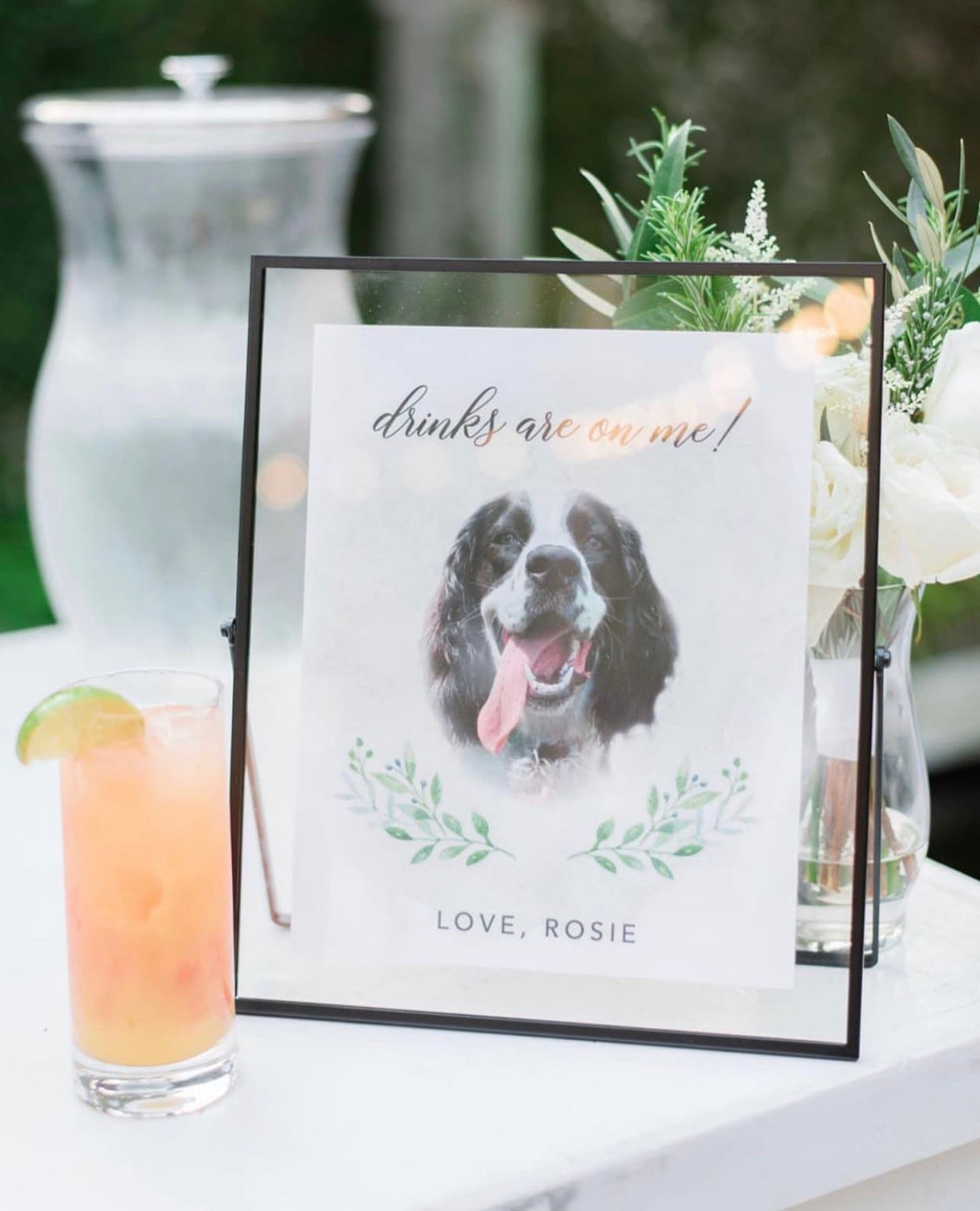 Dog Wedding Celebration Sign | Two Pets Wedding Welcome Sign | Easy ...