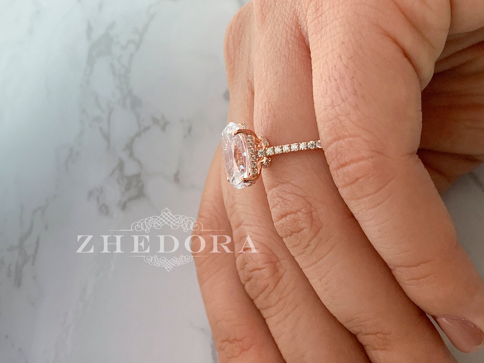 Sterling Silver Oval Engagement Ring Oval Ring With Accents - Etsy