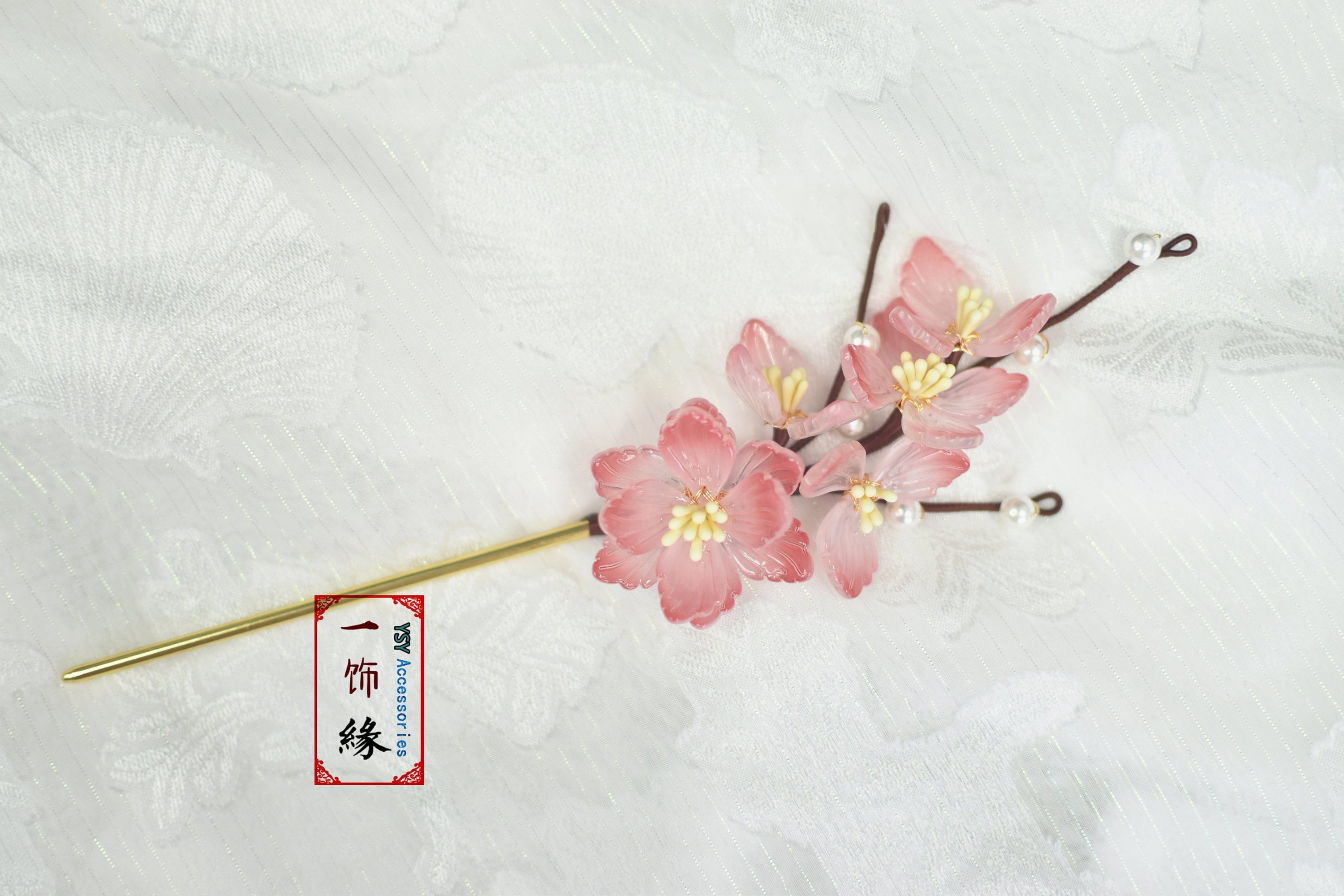 Masterpiece Stunning Pink Hanfu Silver/gold Hair Pins/ Hair | Etsy