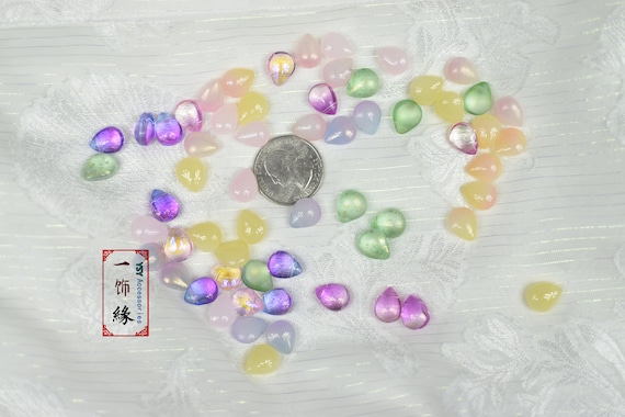 20/40 Crystal Glass Rain Drop Bead With Hole/ Water Drop Shape | Etsy