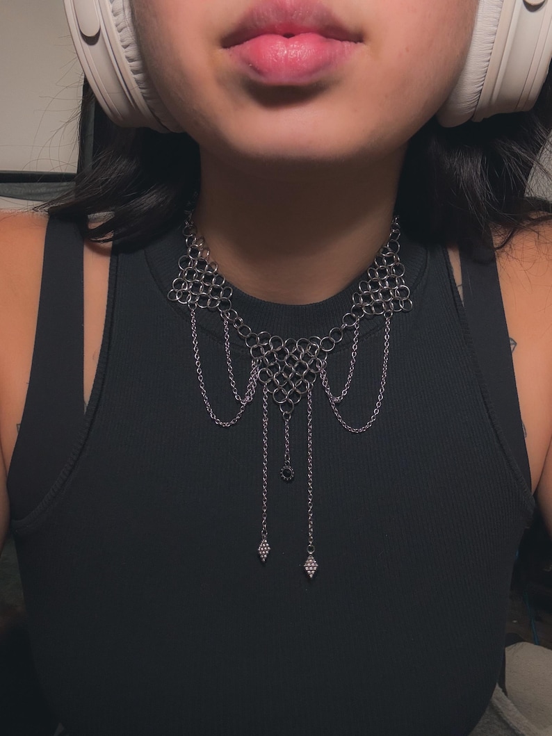 STELLA / Chainmail Necklace / Stainless Steel / Handmade Jewelry / - Etsy