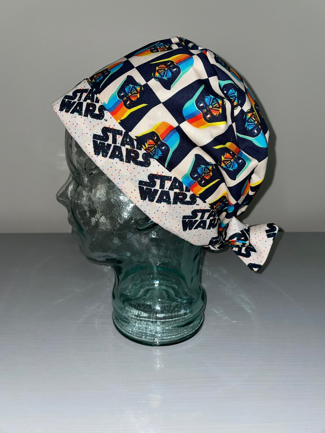Retro Vader Tie Back Scrub Cap - Etsy