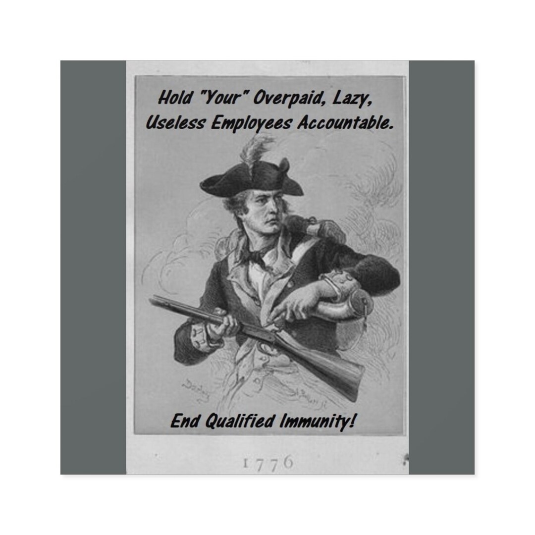 Sticker End Qualified Immunity, Freedom, Police, Bill of Rights, US ...