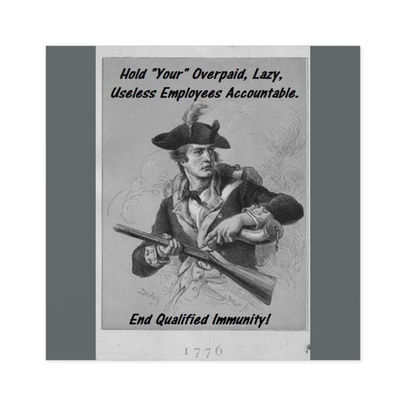 Sticker End Qualified Immunity, Freedom, Police, Bill of Rights, US ...
