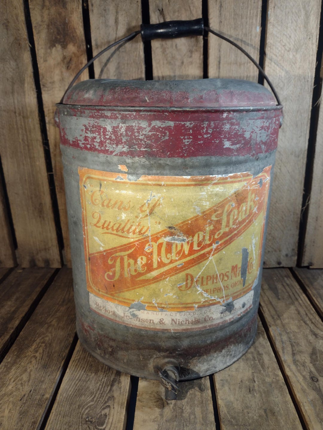 Antique the Neverleak Metal Can - Etsy