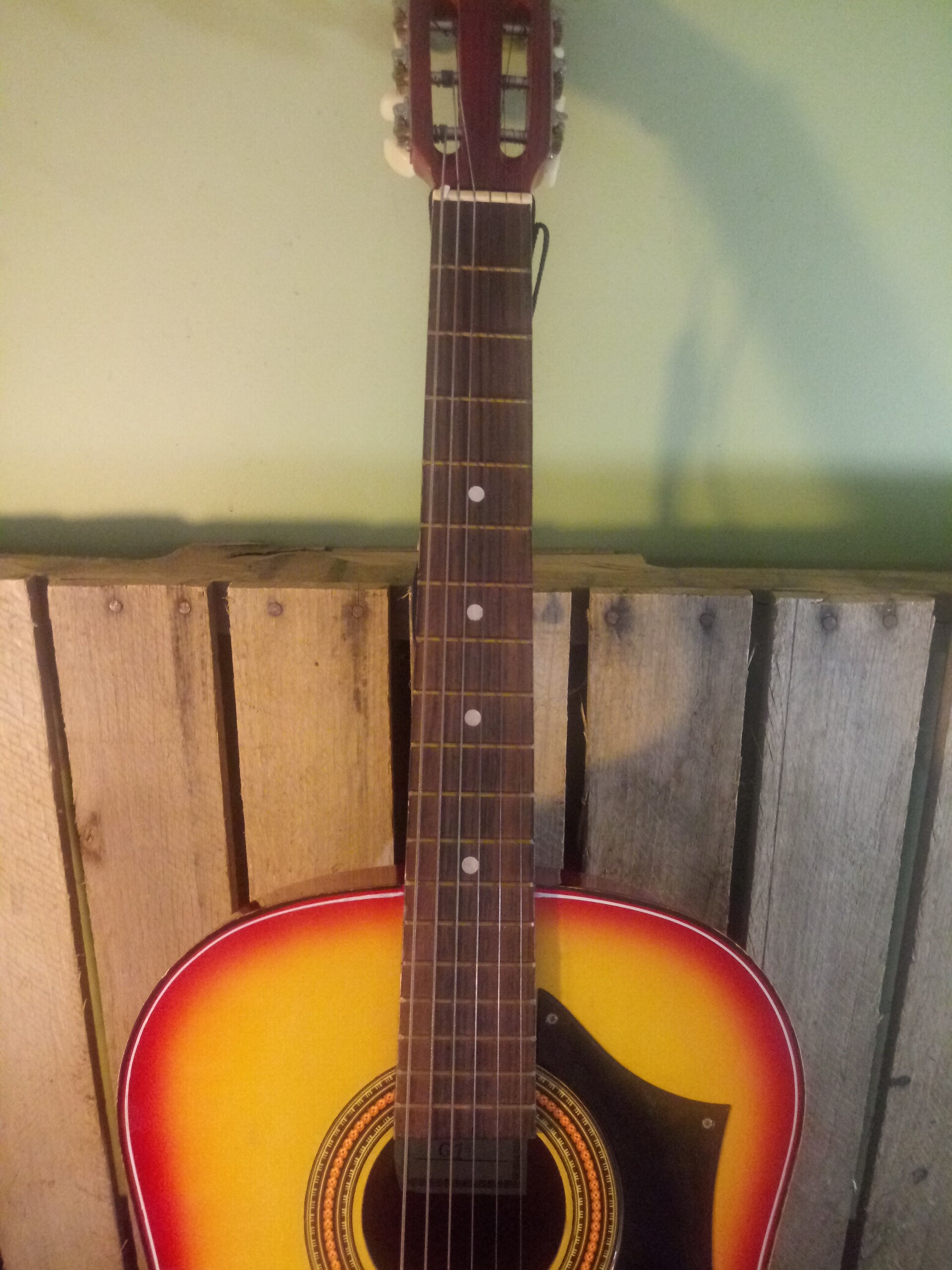 Vintage Checkmate Acoustic Guitar With Case Sunburst Finish - Etsy