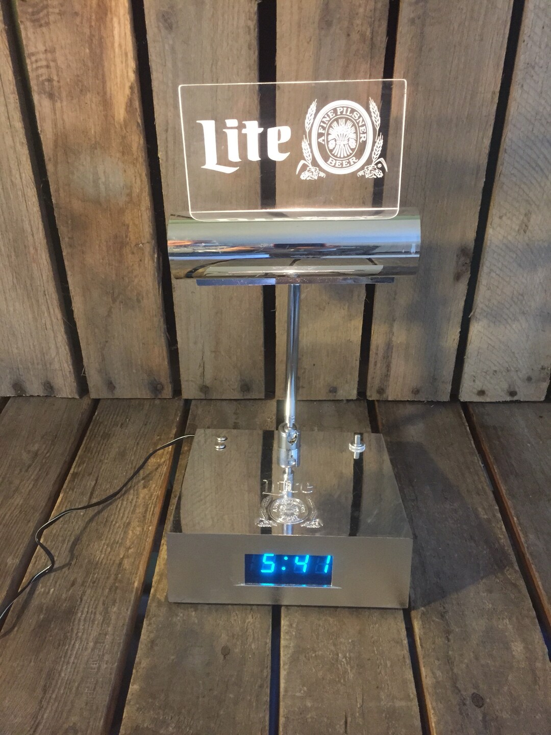Vintage Miller Lighted Desk Clock: Retro Bar Decor Timepiece - Etsy