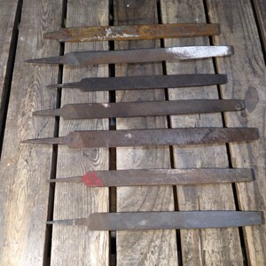 7 Vintage Rusty Files - Etsy Canada