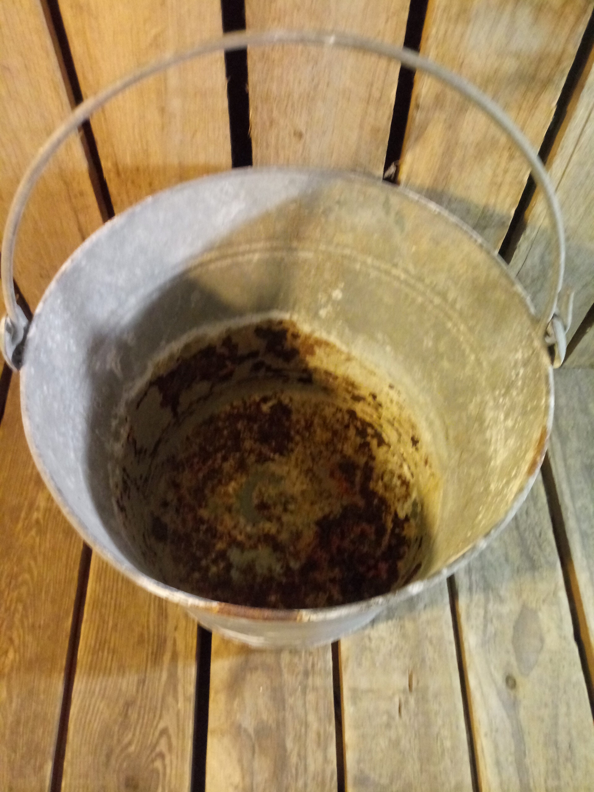 Rusty Metal Bucket | Etsy