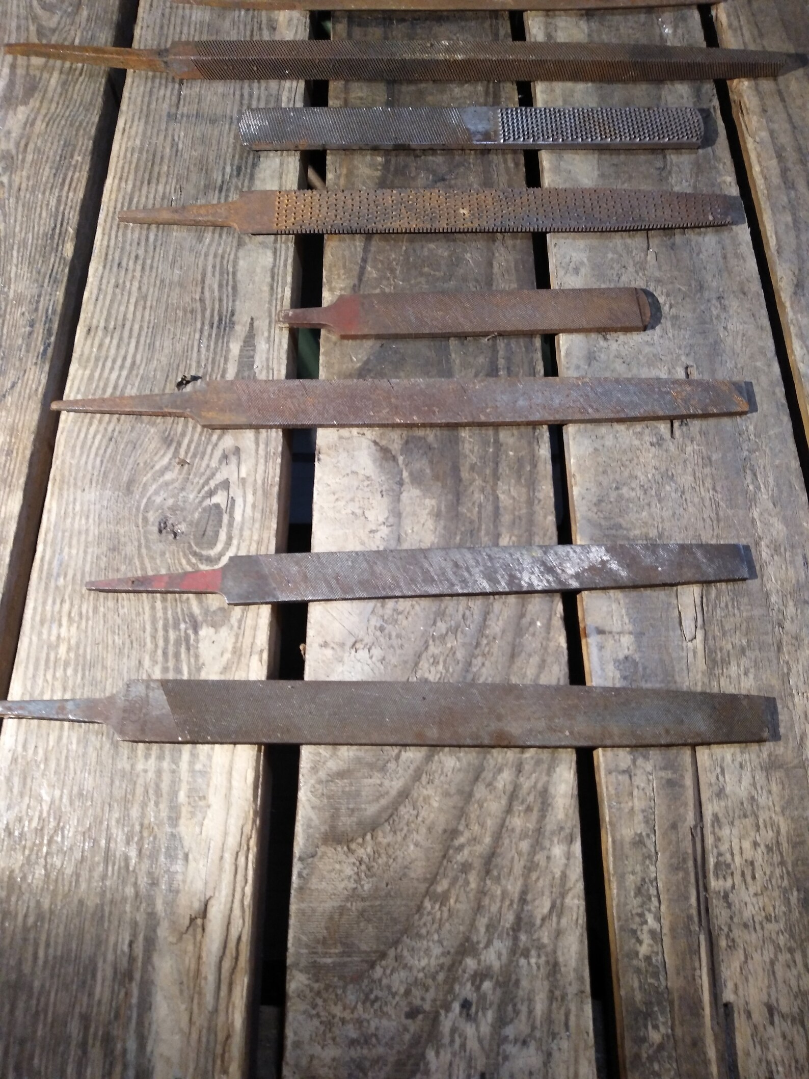 7 Vintage Rusty Files - Etsy