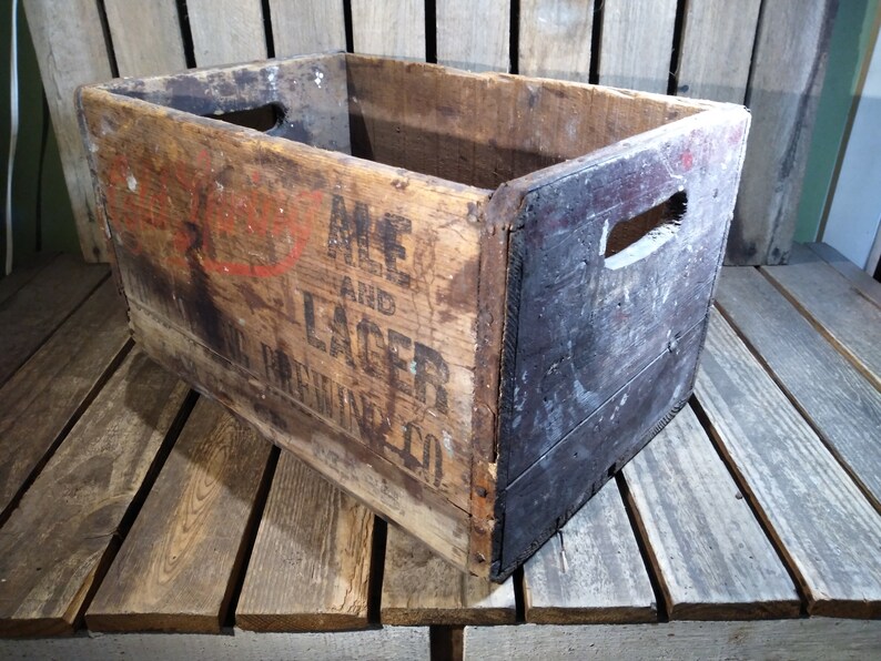 Antique Wooden Beer Crate – Rustic Ale & Lager Box – Collectible ...