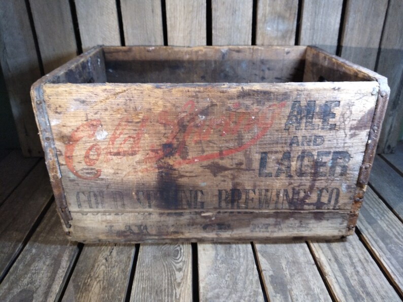 Antique Wooden Beer Crate – Rustic Ale & Lager Box – Collectible ...