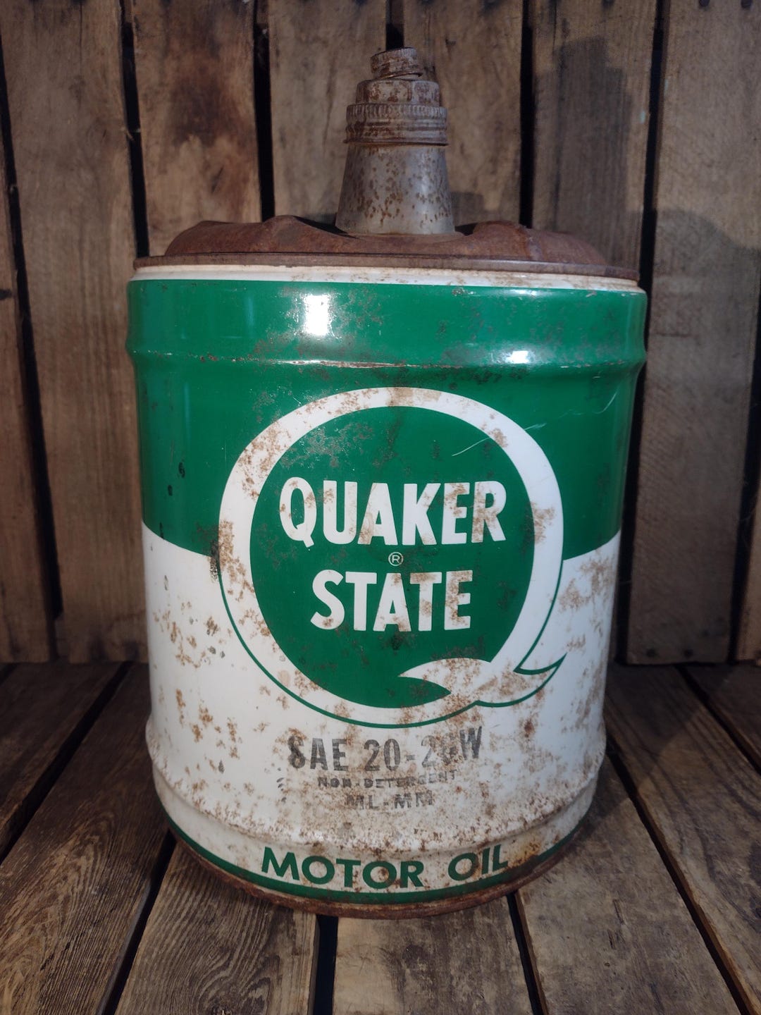 Vintage Quaker State Oil Can! - Etsy