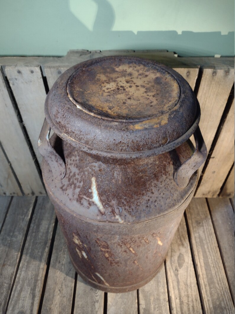 Vintage Rusty Milk Can - Etsy