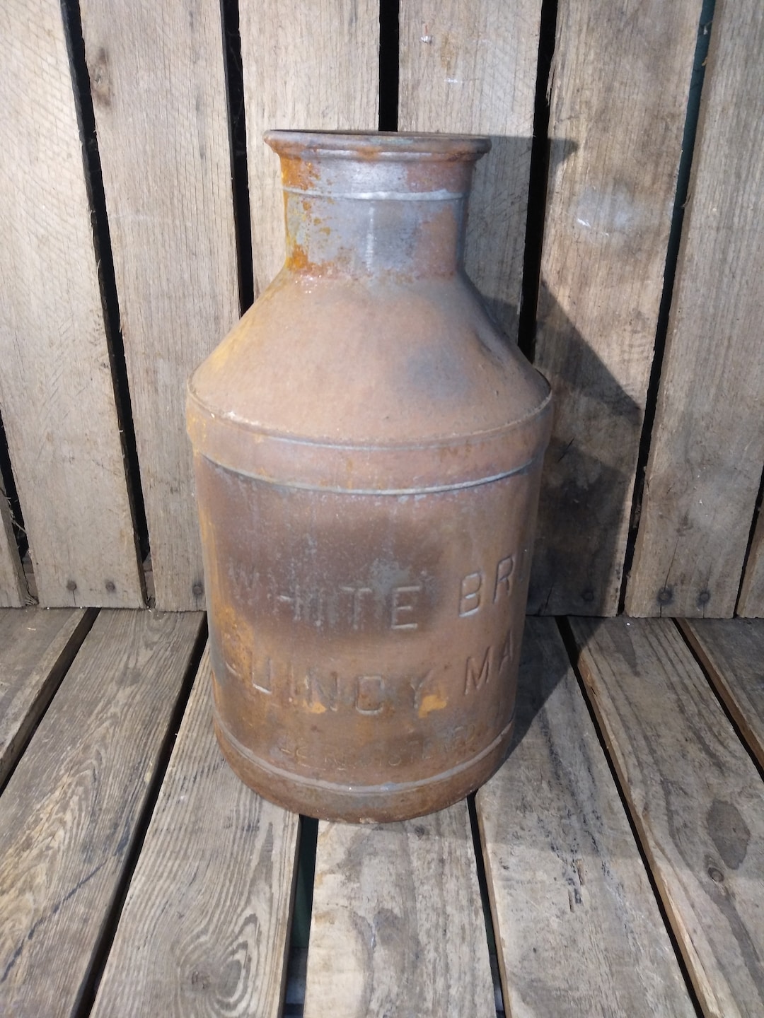 Vintage Rusty Milk Can - Etsy