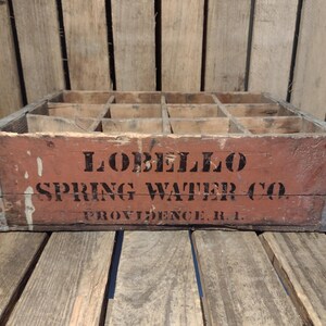 Vintage Lobello Spring Water Wooden Crate - Etsy