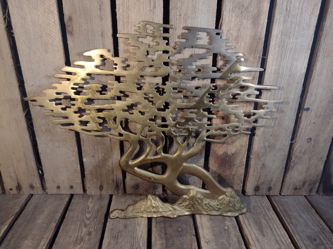 Vintage Brass Bonzi Tree Wall Hanging - Etsy