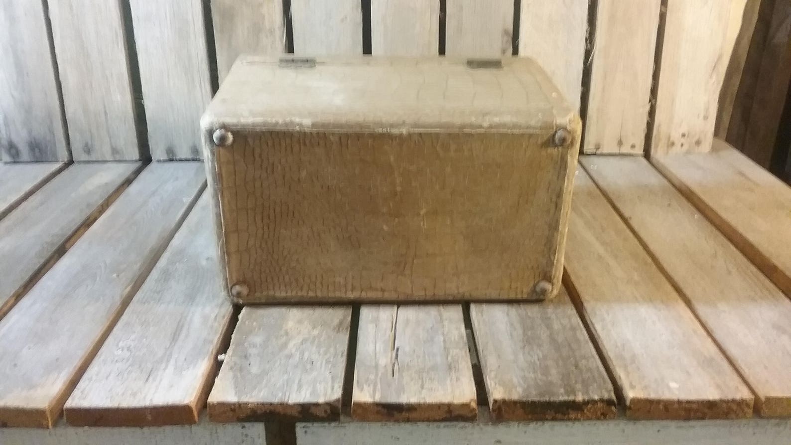 Vintage Makeup Box Faux Alligator Skin Small Vintage Box | Etsy