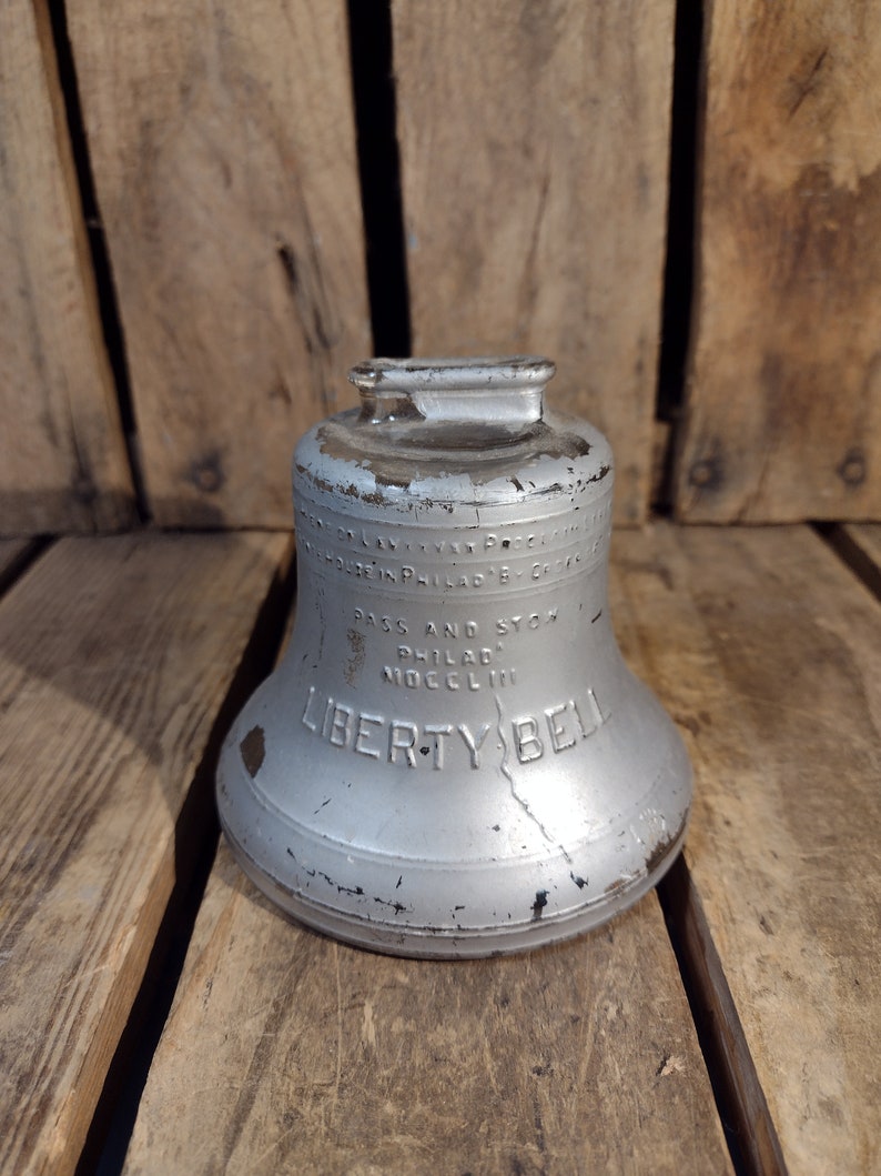 Vintage Liberty Bell Coin Bank - Etsy