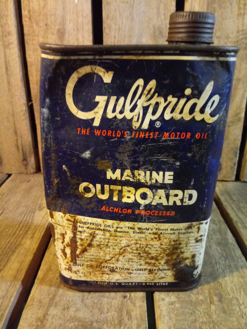 Gulf Marine Outboard Oil Can, This Can Has so Many Dents! - Etsy