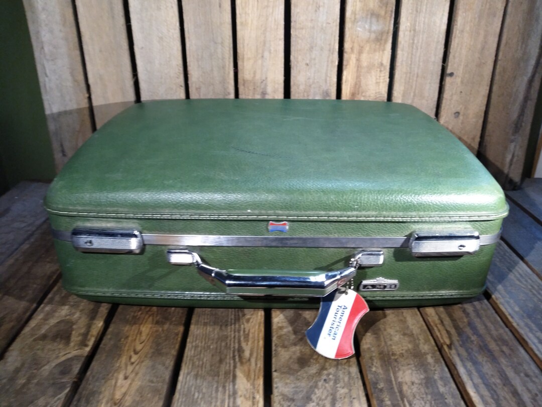 Vintage Green Suitcase - Etsy