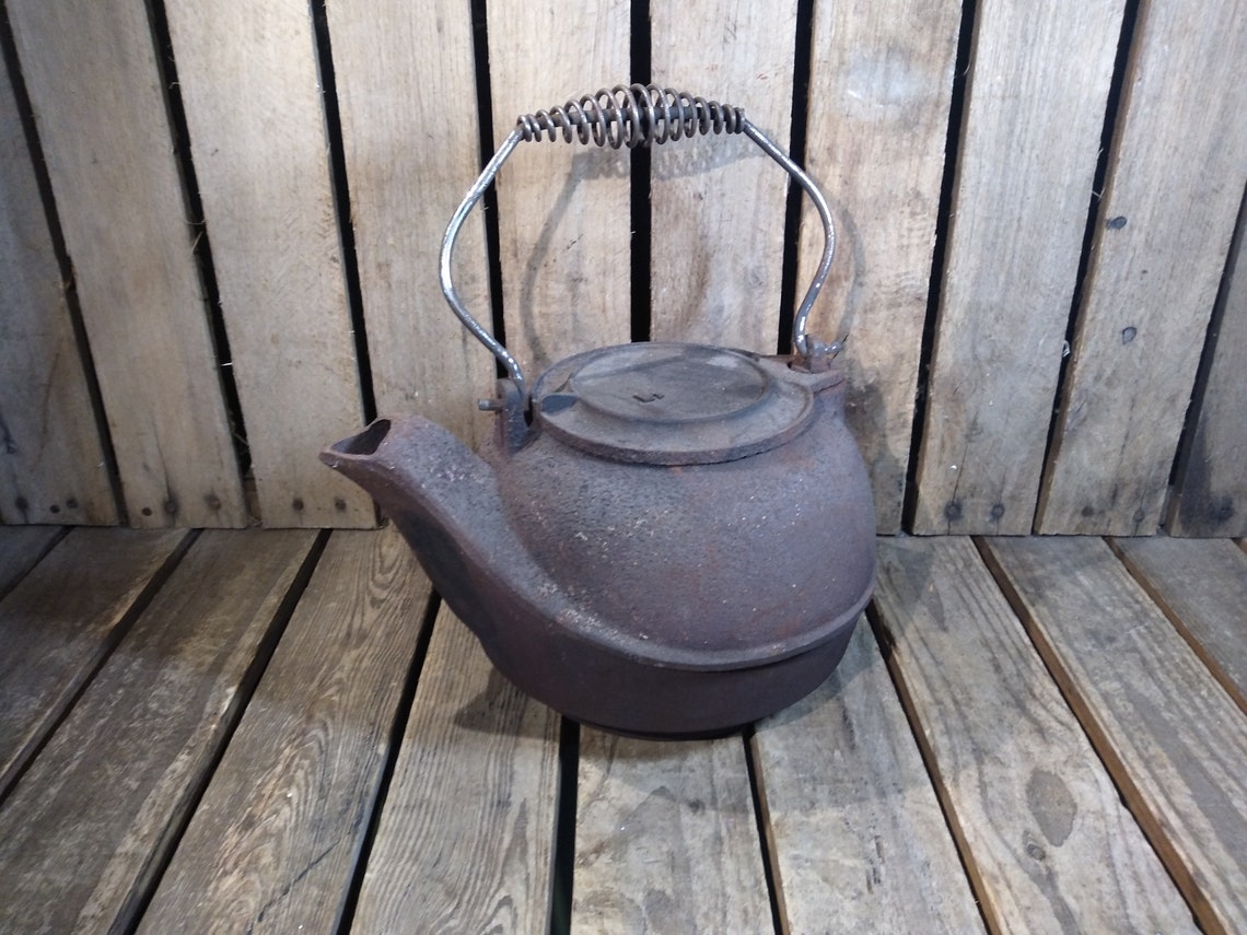 Antique Rusty Kettle | Etsy