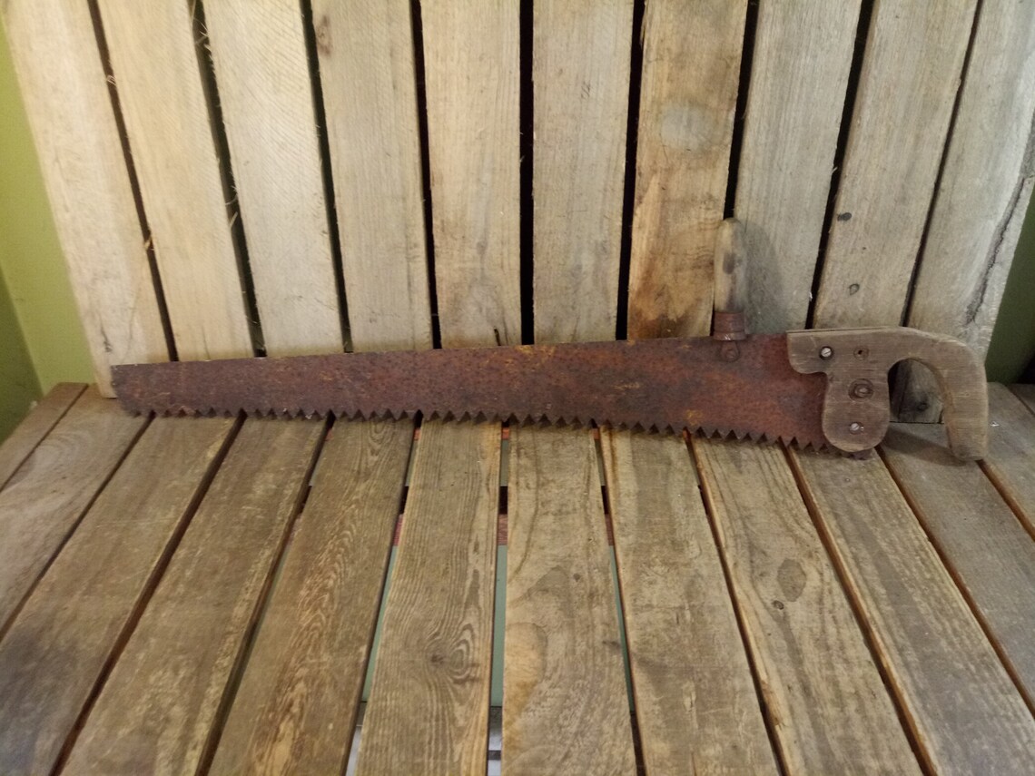 Antique Rusty Saw - Etsy