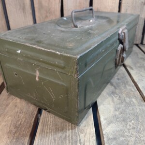 Vintage Green Metal Toolbox - Etsy